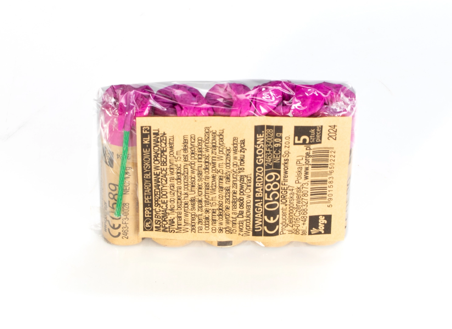 Petardy hukowe Jorge FP3 BIG - 1,8g NEC/szt - 5 sztuk | Arka Fajerwerki